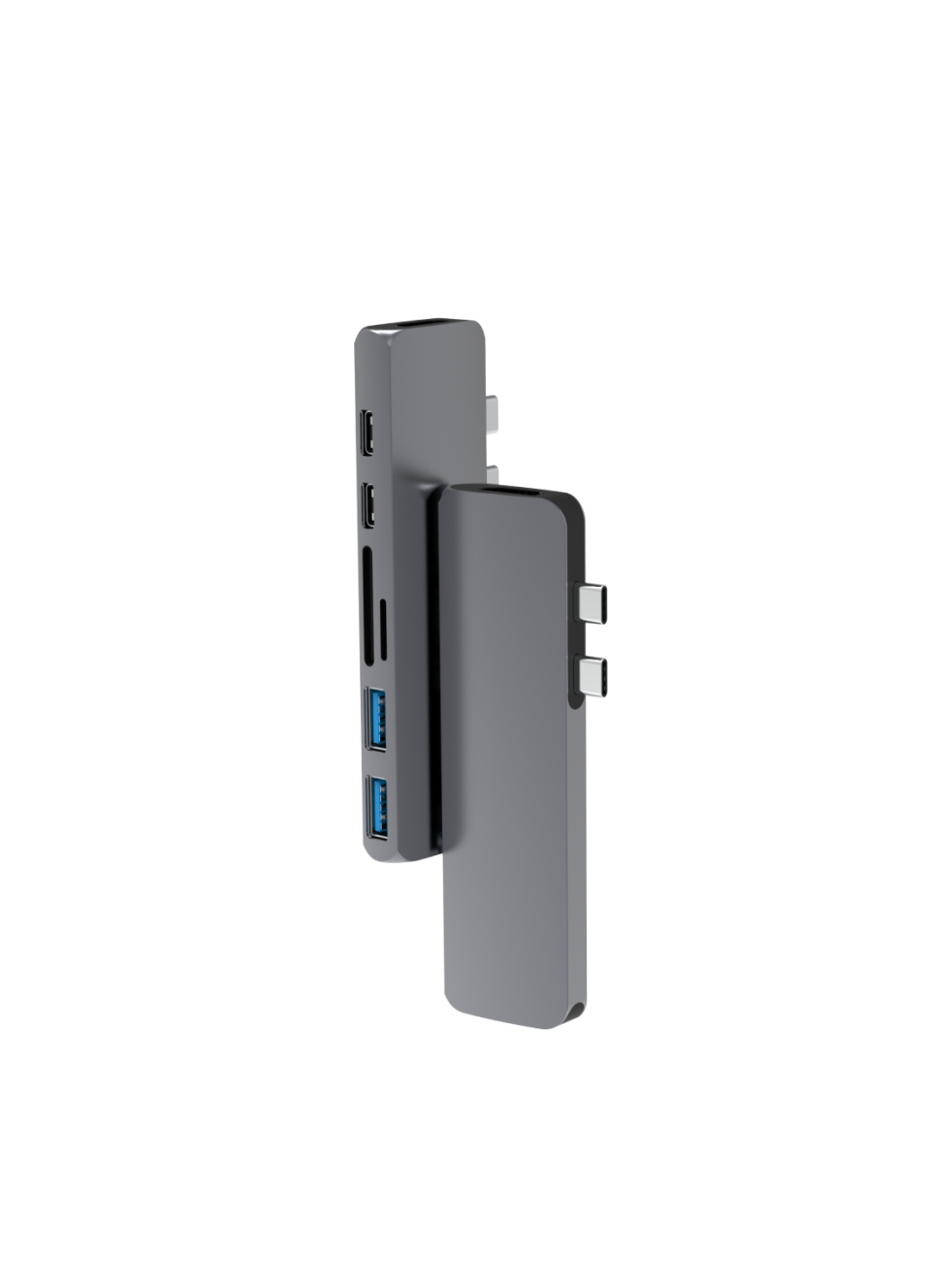 7 In 2 USB C Hub Adapter Multiport USB Adapter Dongle for MacBook ...